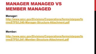 Forming an Arizona LLC | PPT
