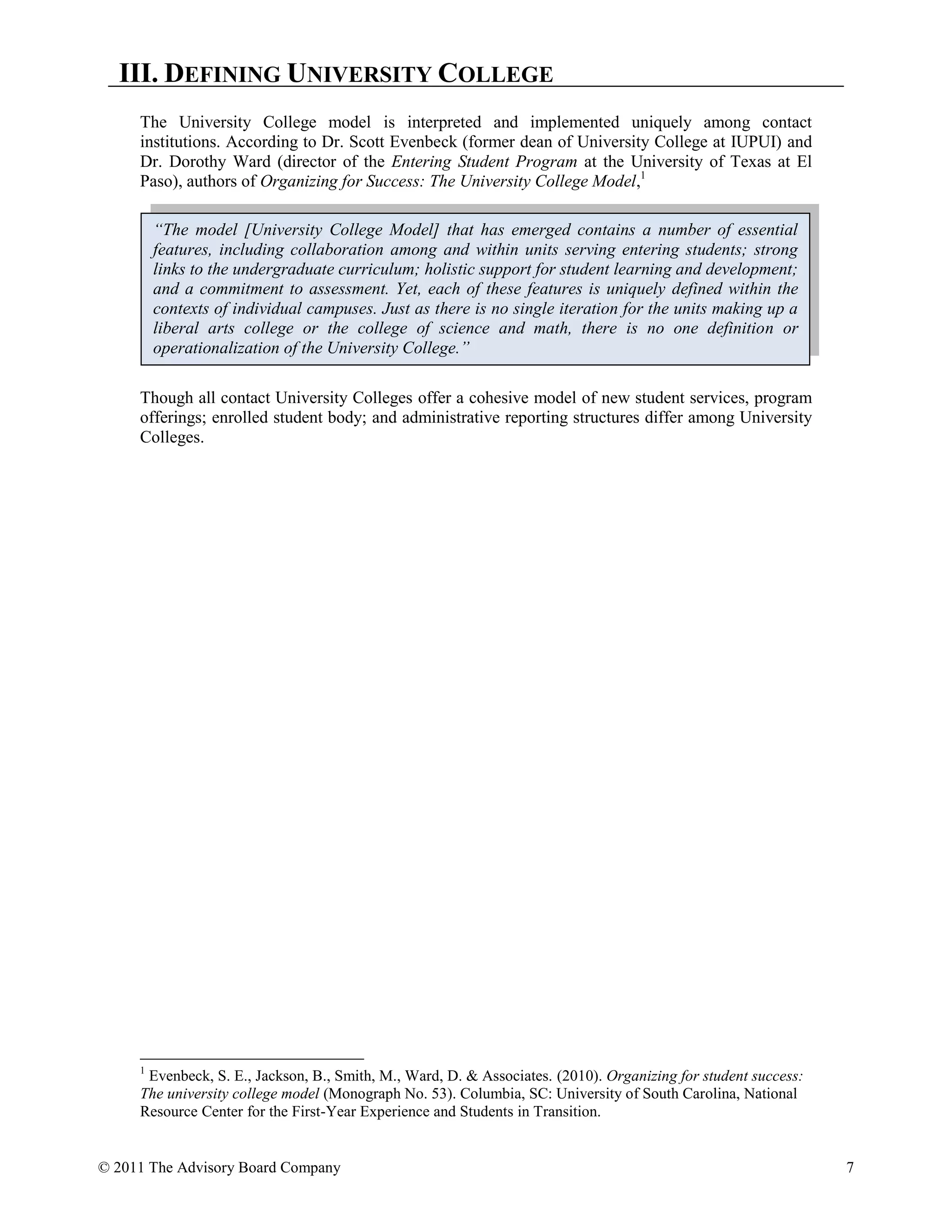 Forming a University College | PDF