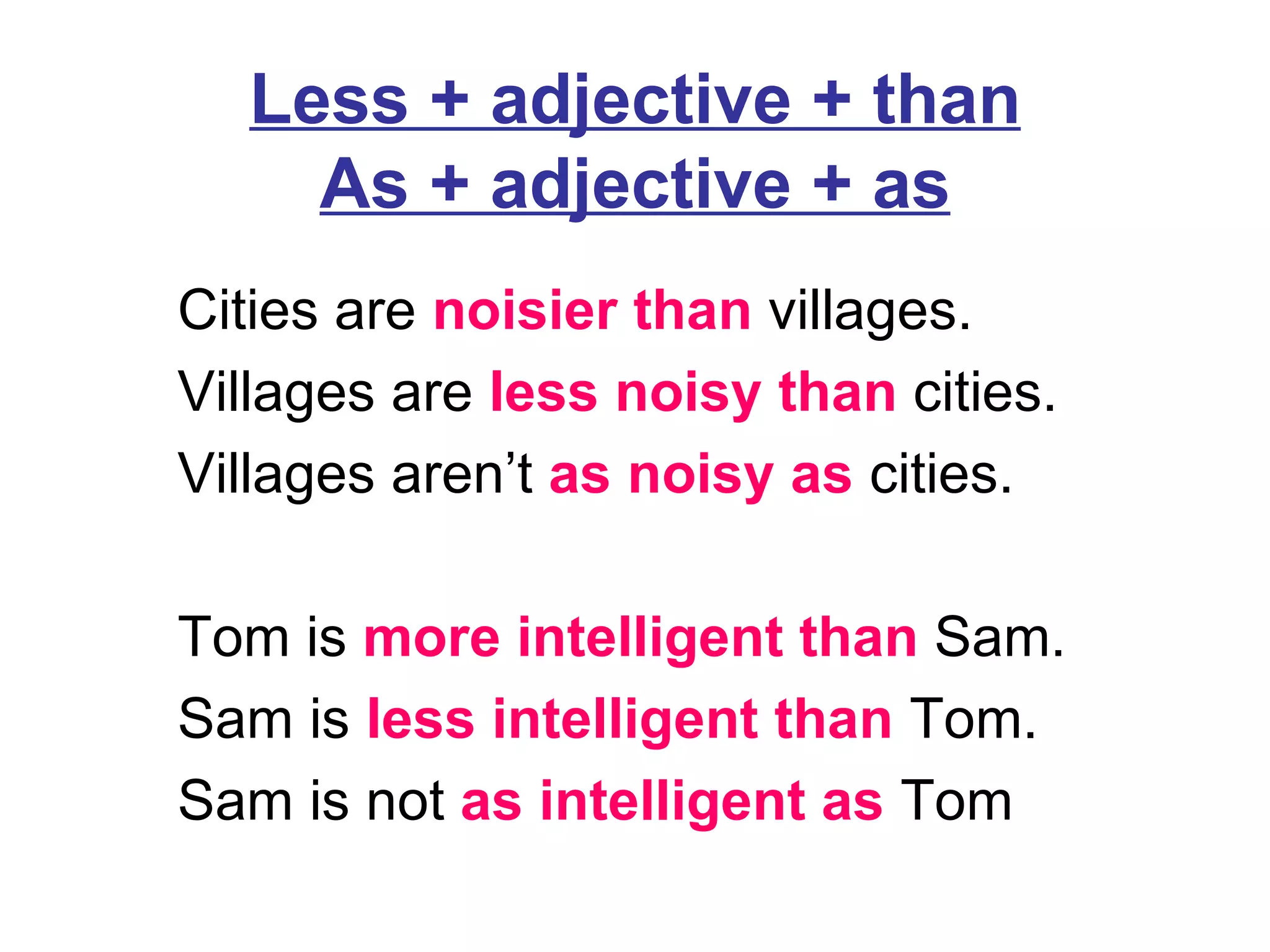 Forming comparative and superlative adjectives | PPT