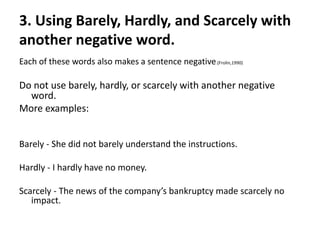 Forming negative sentences correctly | PPTX