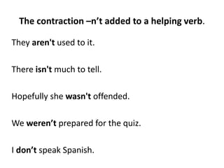 Forming negative sentences correctly | PPTX