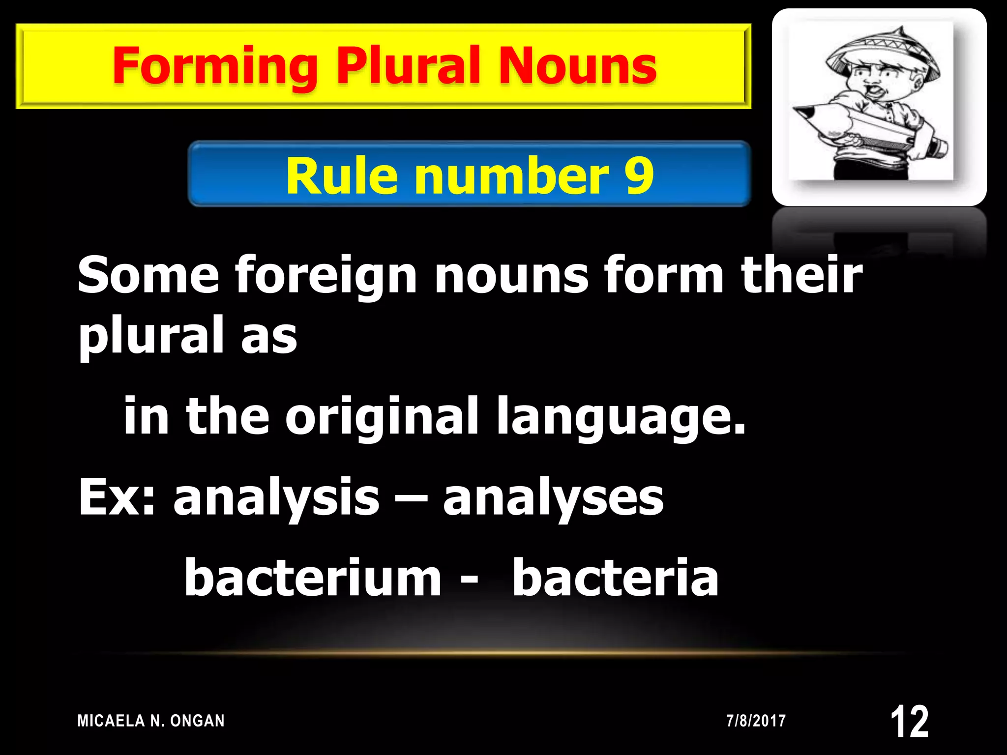 Forming Plural of Nouns | PPTX