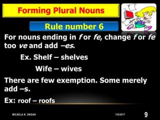 Forming Plural of Nouns | PPTX