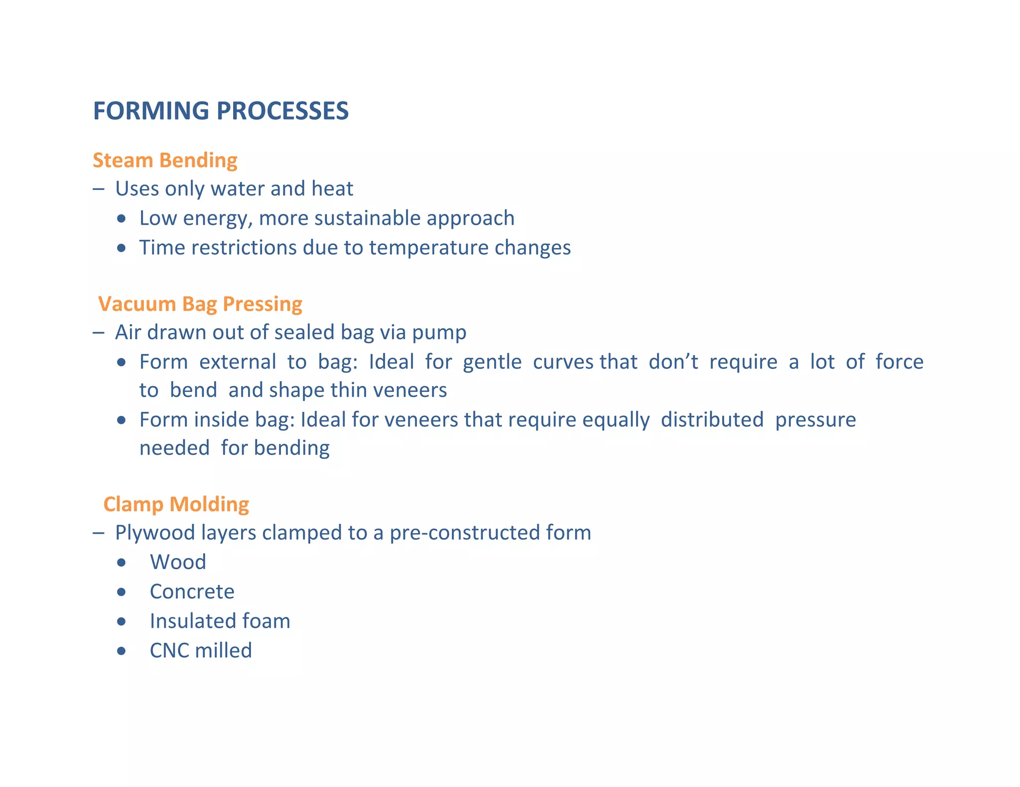 Forming processes in Furniture Design | PDF