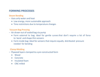 Forming processes in Furniture Design | PDF