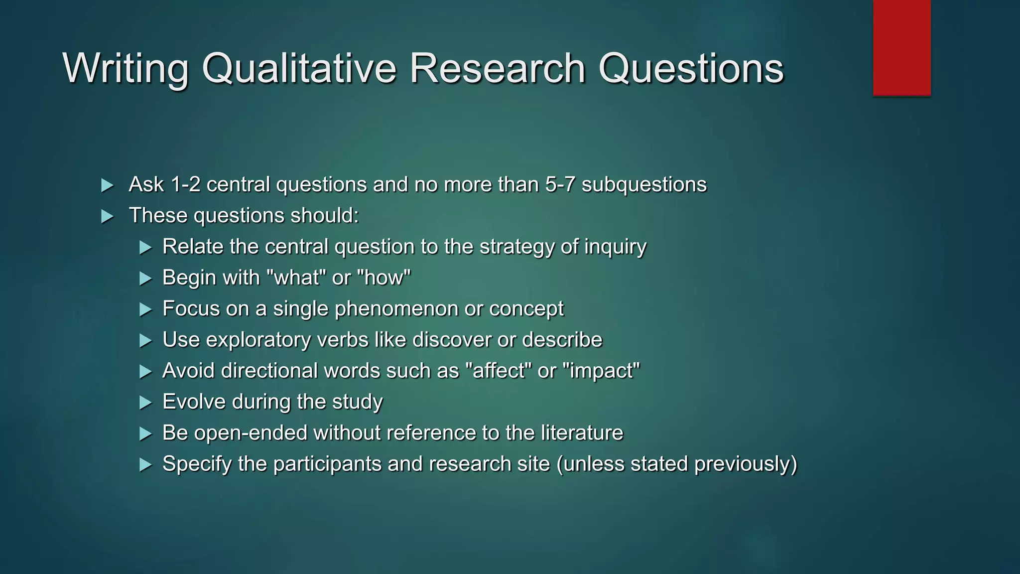 Forming Qual/Quan/Mixed Research Questions | PPTX