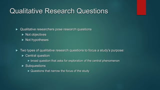 Forming Qual/Quan/Mixed Research Questions | PPTX