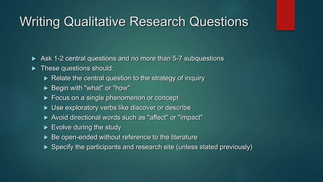 Forming Qual/Quan/Mixed Research Questions | PPTX | Science