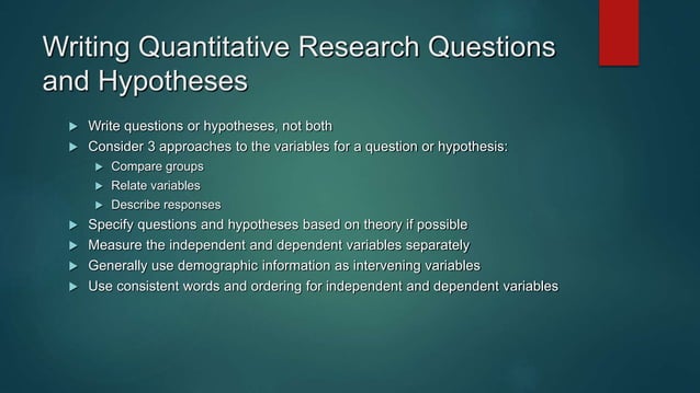Forming Qual/Quan/Mixed Research Questions | PPTX | Science