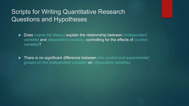 Forming Qual/Quan/Mixed Research Questions | PPTX | Science