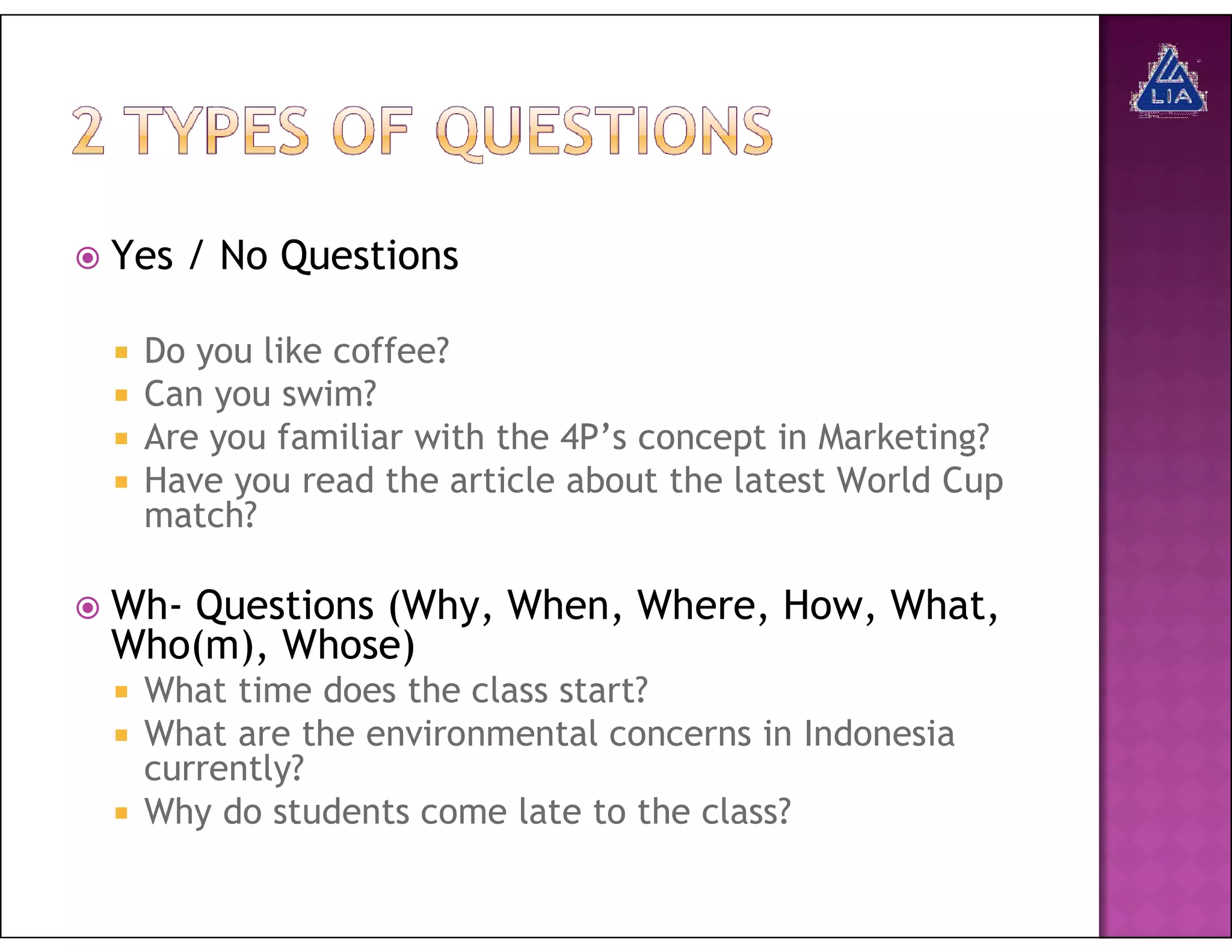 Forming English Questions | PDF