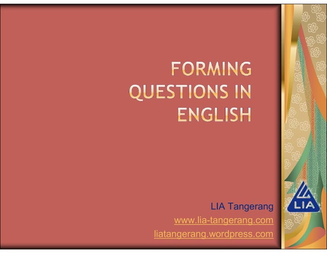 Forming English Questions | PPT