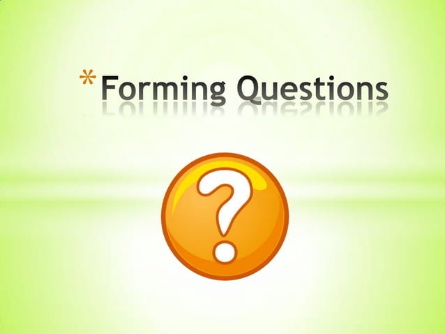 Forming Questions | PPTX