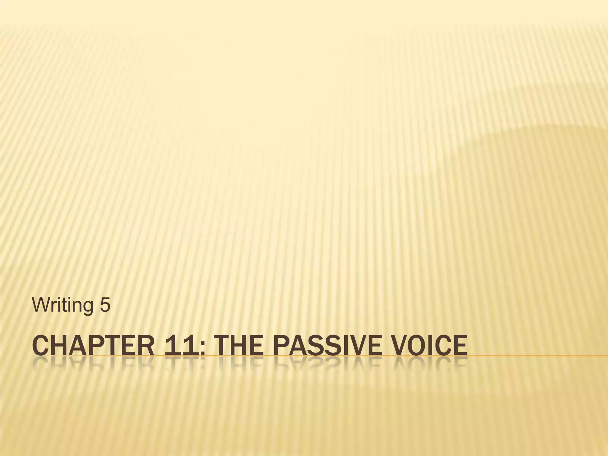 Forming the passive | PPTX