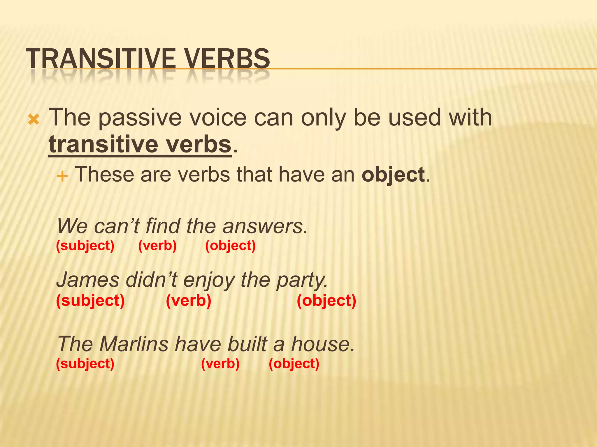 Forming the passive | PPTX