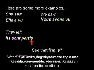 Forming the past in french | PPT