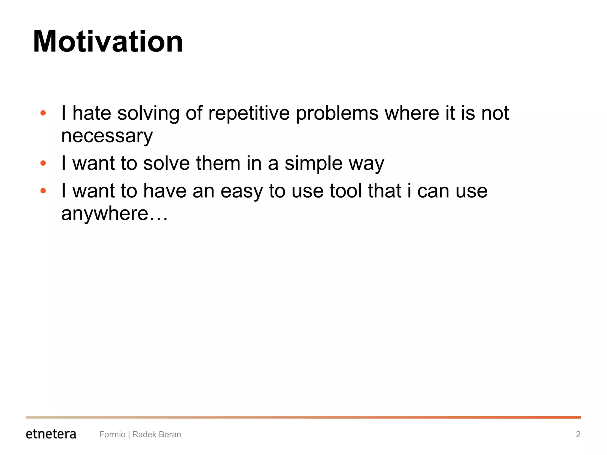 Formio - form definition & binding library for Java platform | PPT