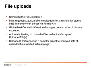 Formio - form definition & binding library for Java platform | PDF