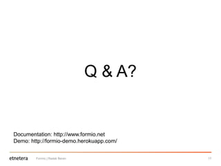 Formio - form definition & binding library for Java platform | PDF