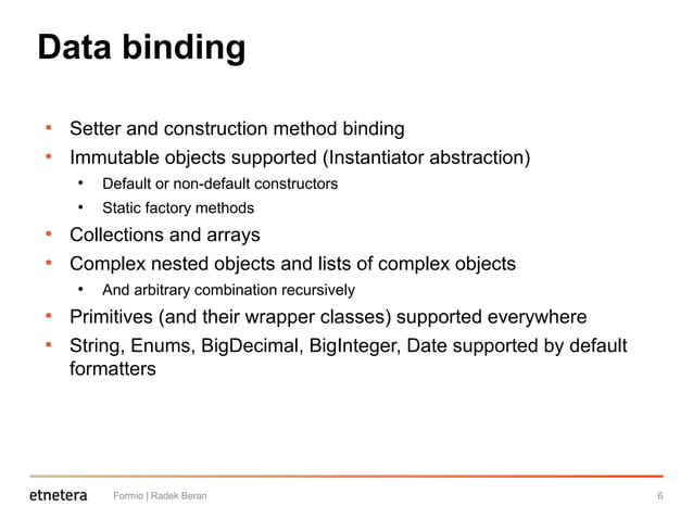 Formio - form definition & binding library for Java platform | PPT