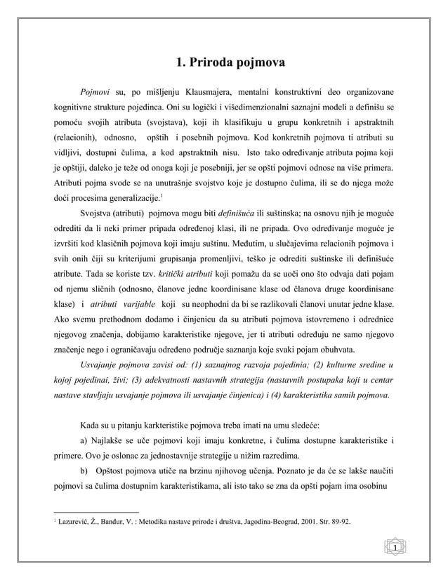 Formiranje pojmova u nastavi prirode i drustva | PDF