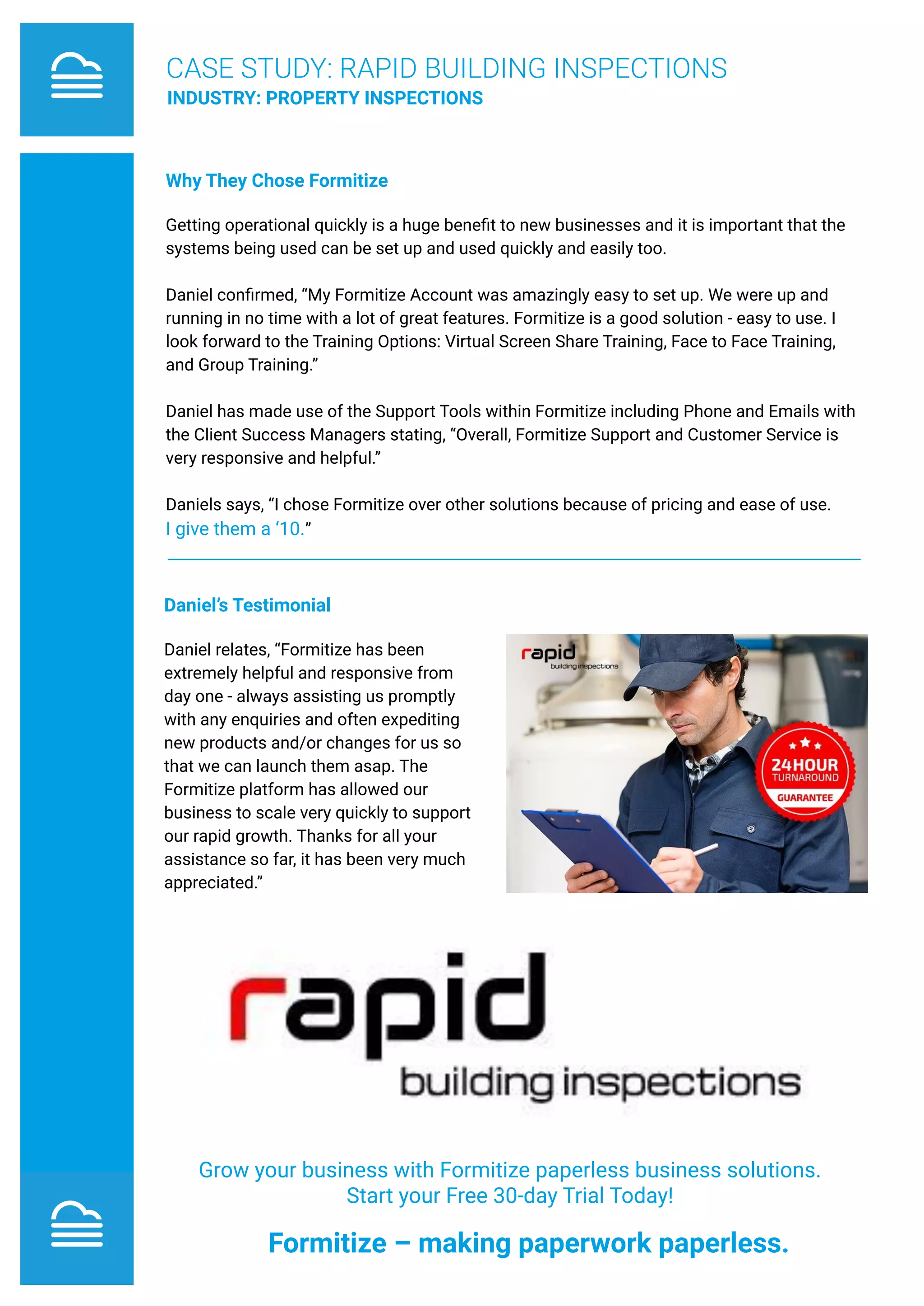 Formitize Case Study Rapid Building Inspections | PDF
