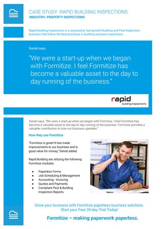 Formitize Case Study Rapid Building Inspections | PDF