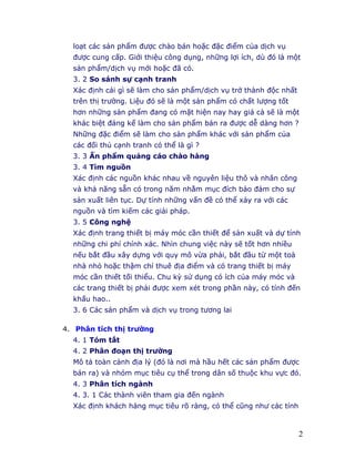 Form ke hoach kinh doanh vcci | DOC