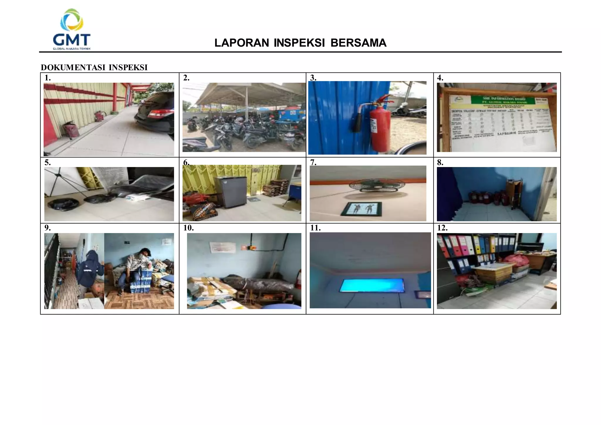 Form laporan inspeksi bersama | DOCX