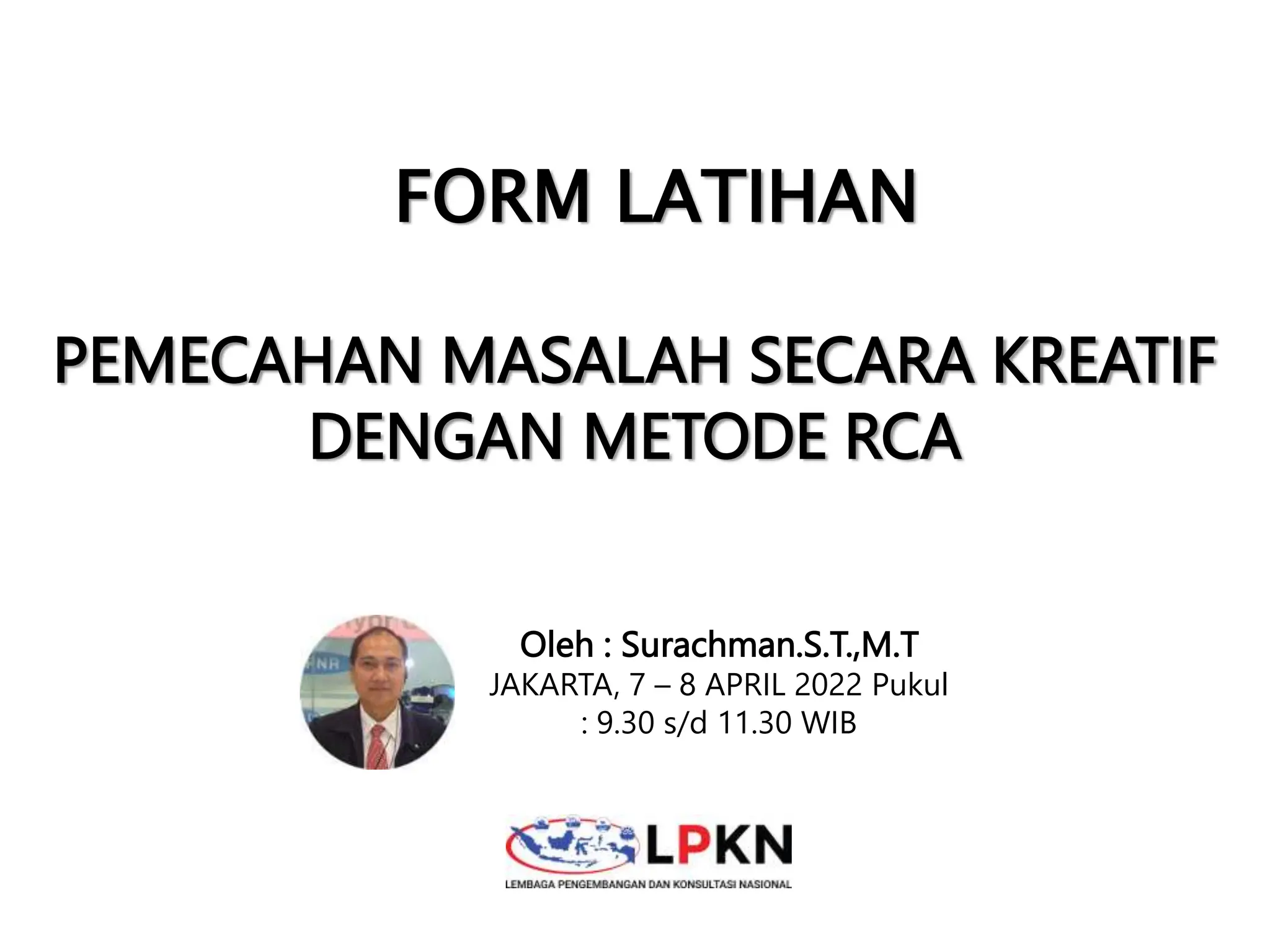 FORM LATIHAN pemecahan masalah secara kreatif | PPTX