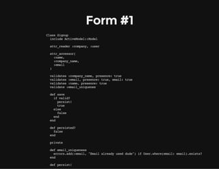 Form objects done right | PDF | Email | Internet