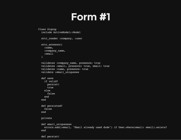 Form objects done right | PPT