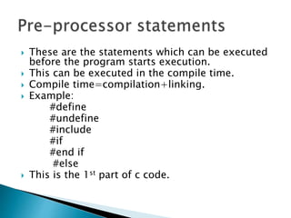 structure of a c program | PPTX