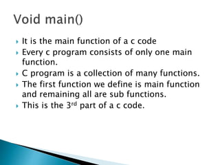 structure of a c program | PPT