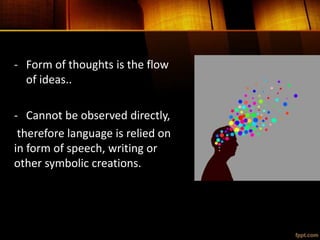 Form of Thought Disorders | PPTX