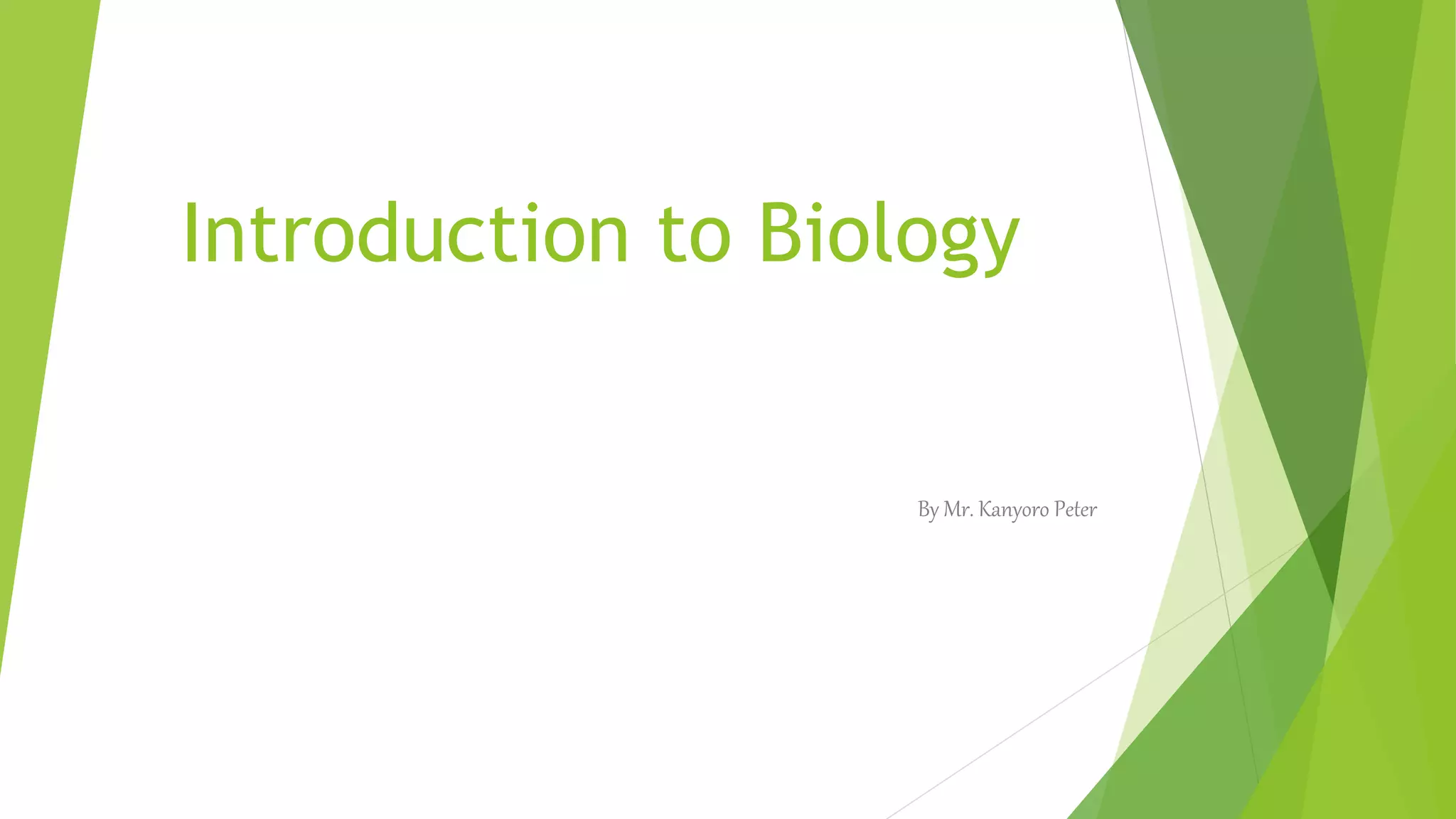 Secondary biology; Introduction to Biology | PPTX