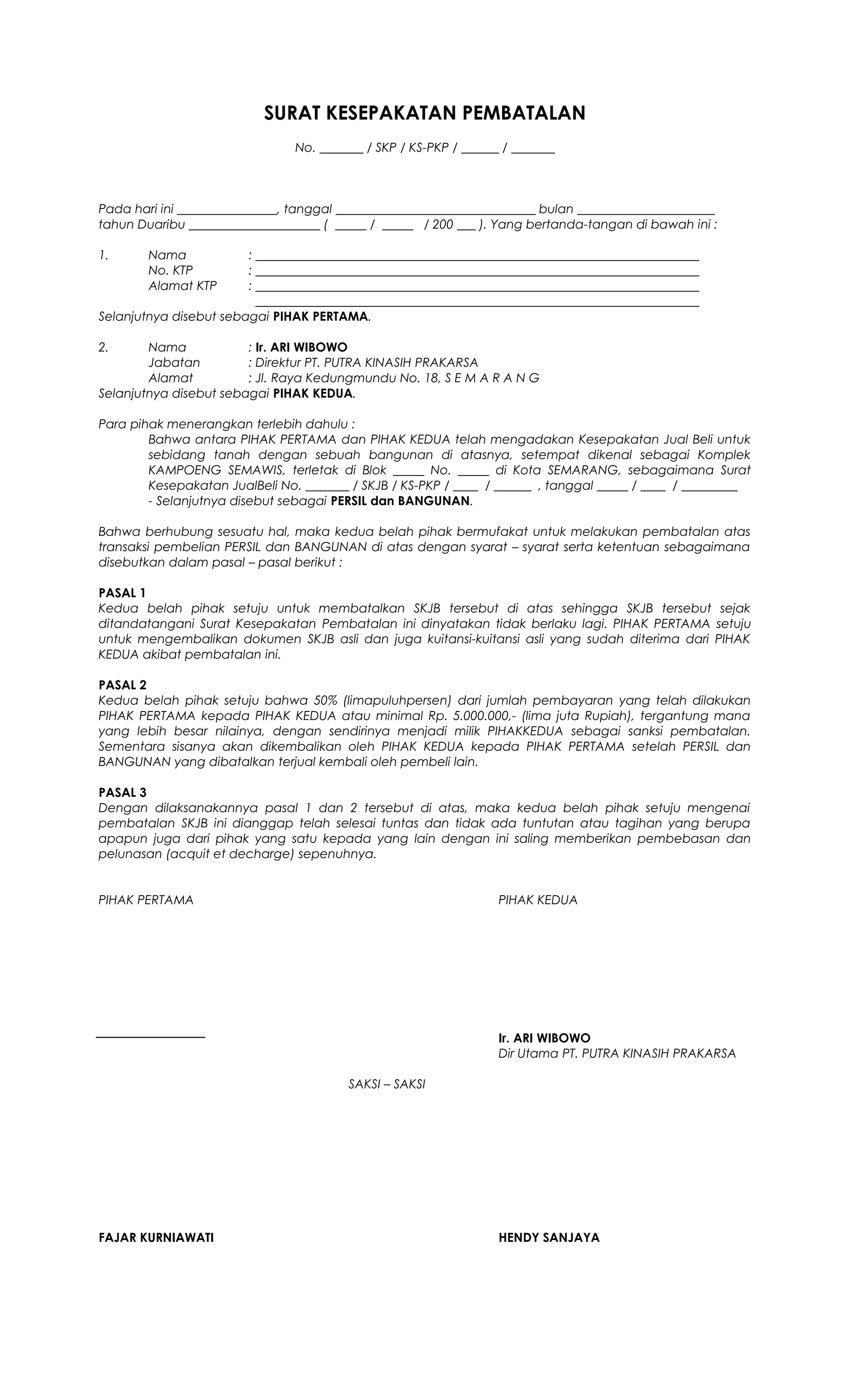 Form pembatalan | DOC