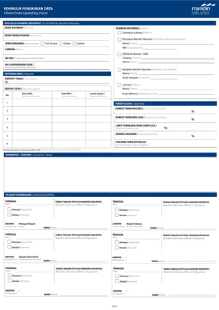 Contoh Form pengkinian data lengkap perorangan (Persyaratan untuk ...