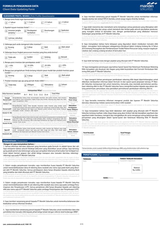 Contoh Form pengkinian data lengkap perorangan (Persyaratan untuk mengajukan menjadi Nasabah ...
