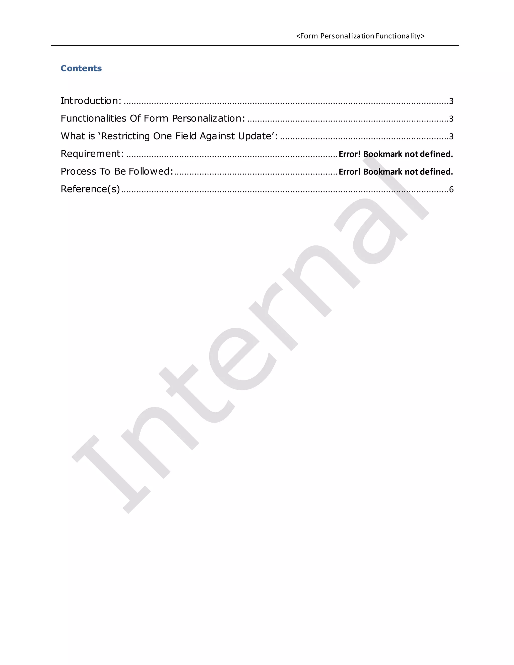 Form Personalization Techniques Docx Computing Technology And Computing