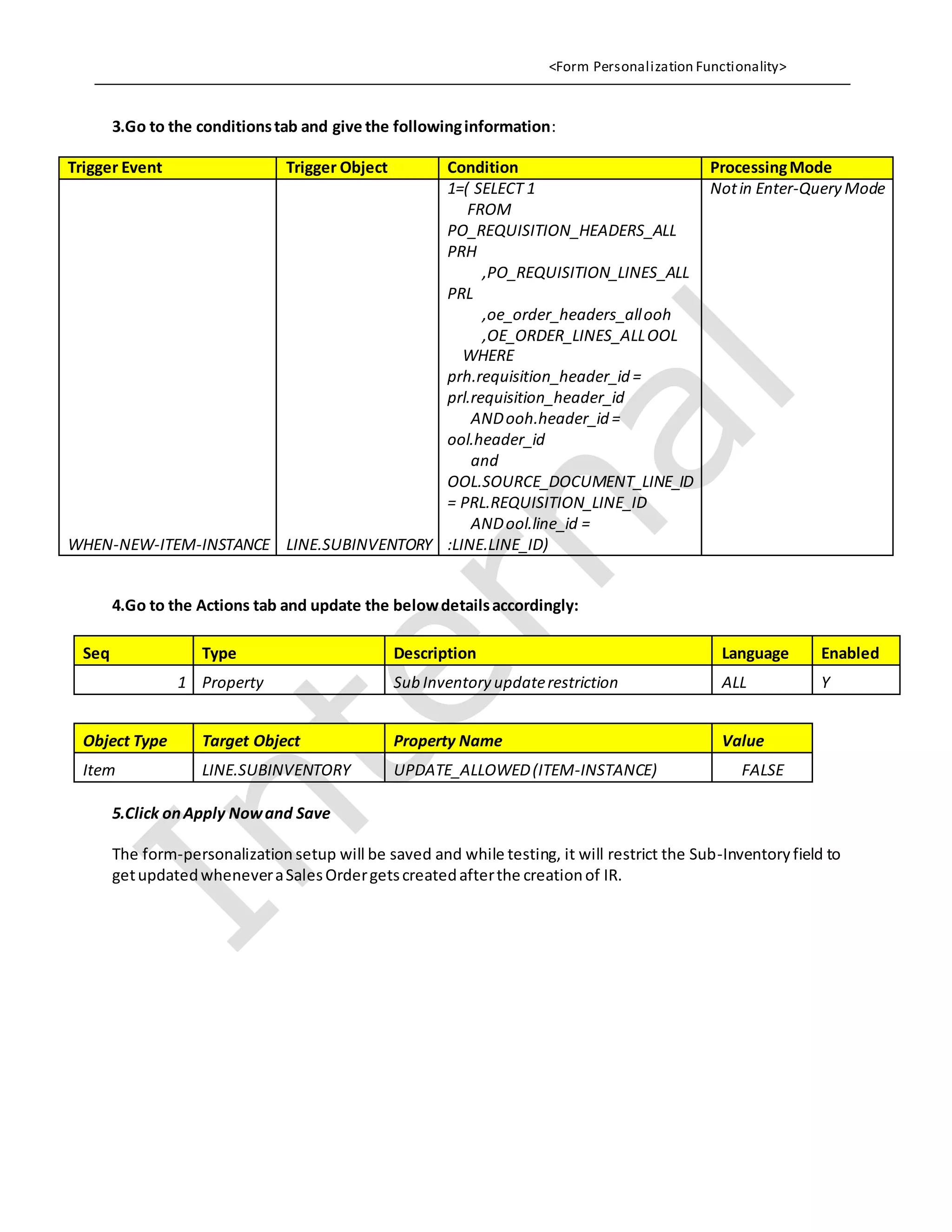 Form personalization techniques | DOCX | Computing | Technology & Computing