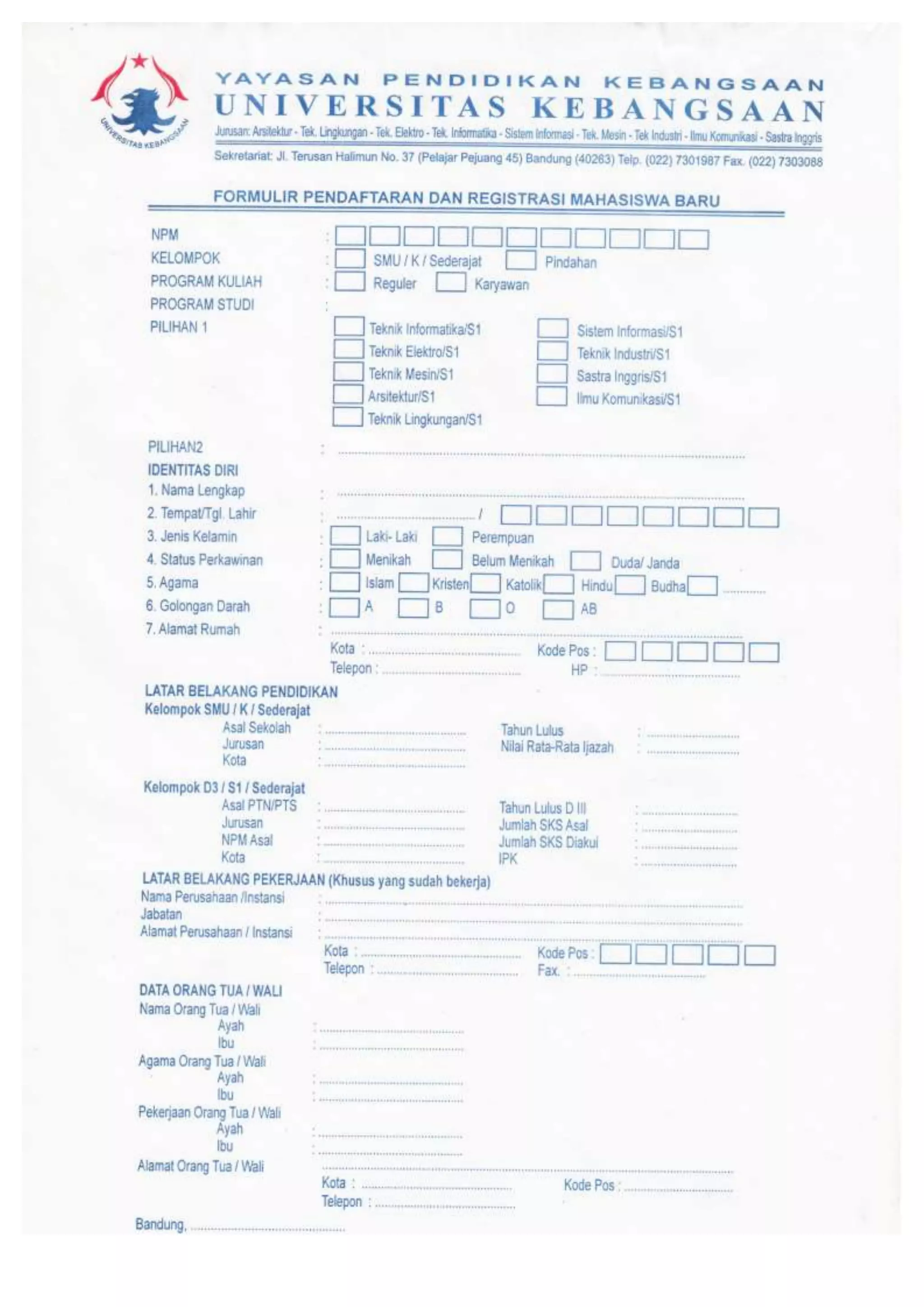 Form ppmb univ. kebangsan | DOCX