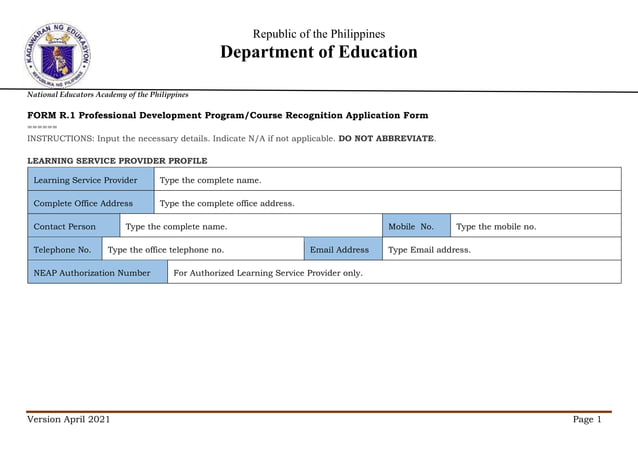 FORM R.1 Recognition Application Form.docx