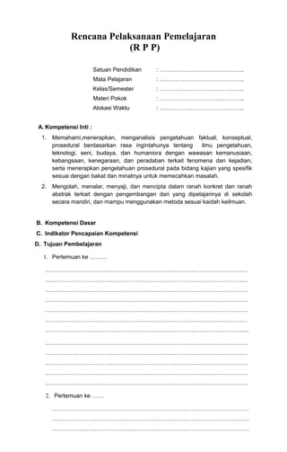 Form rpp | PDF