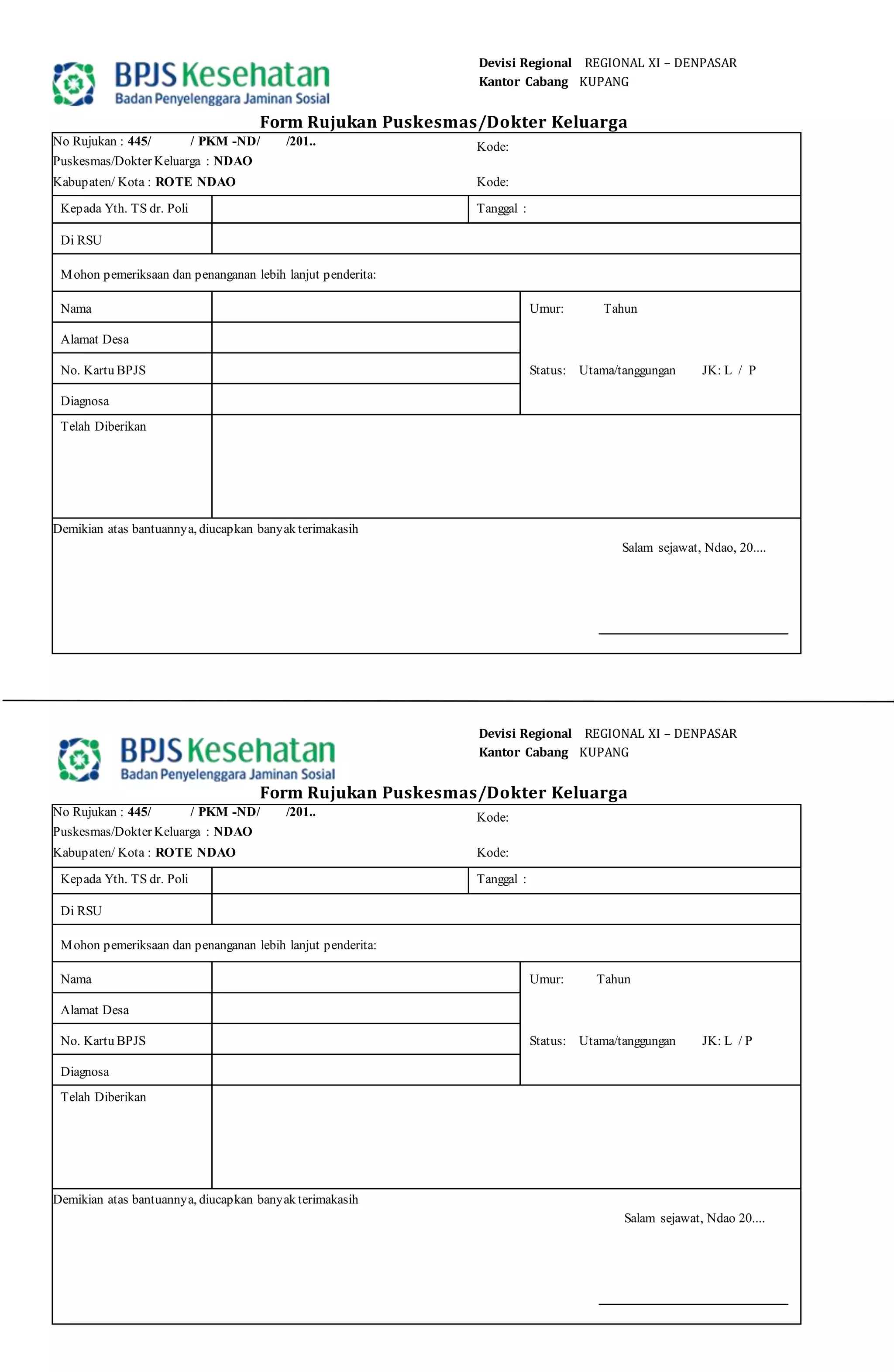 Form rujukkan terbaru | DOCX