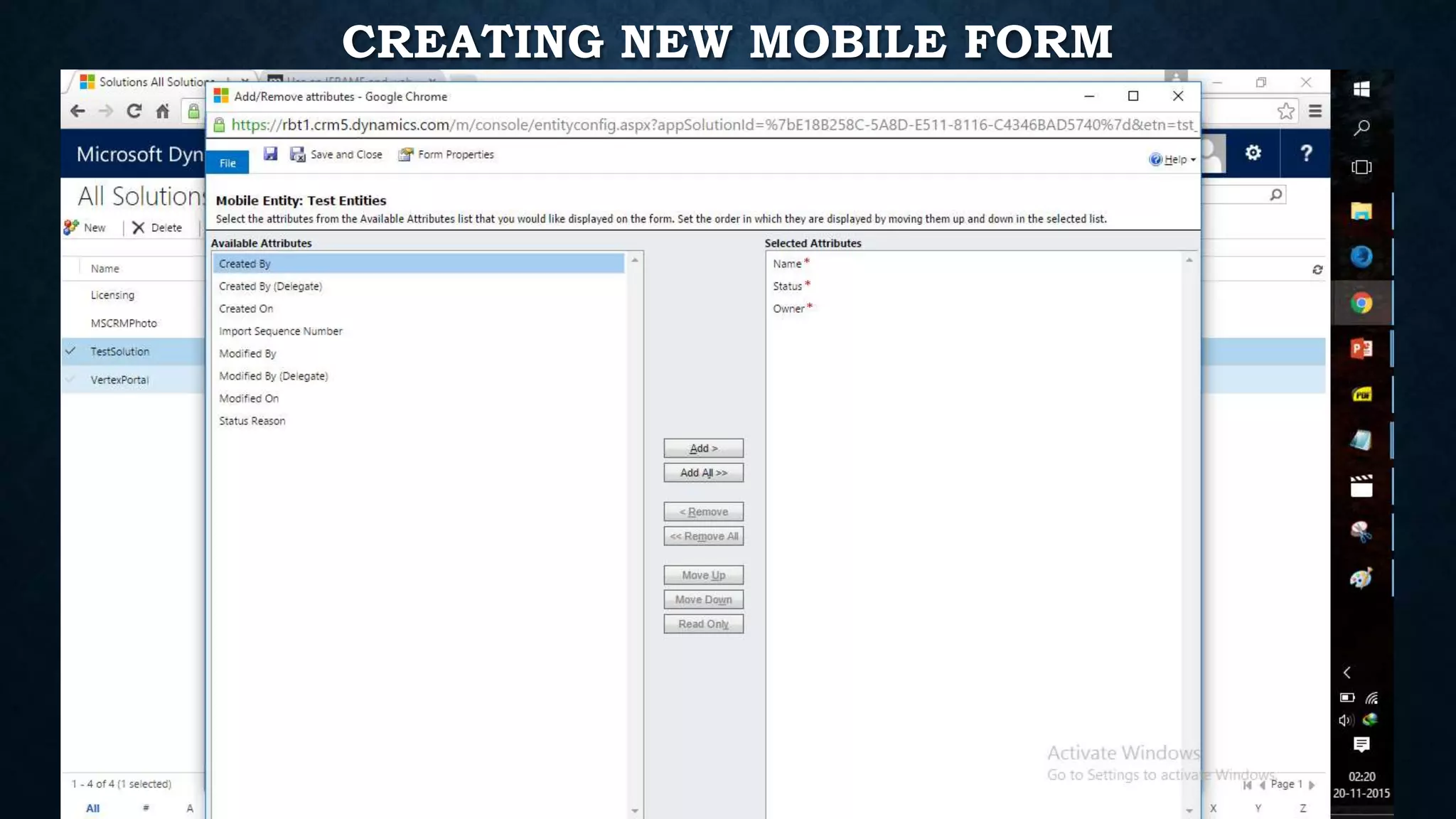 Forms In Microsoft Dynamics Crm 2015 Pptx Technology And Computing