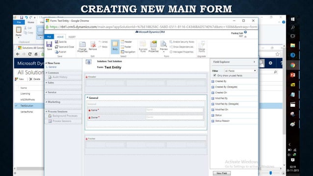 Forms in Microsoft Dynamics CRM 2015 | PPT