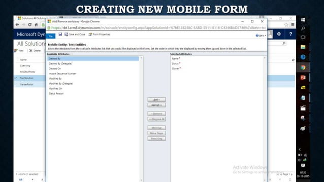 Forms In Microsoft Dynamics Crm 2015 Pptx Technology And Computing