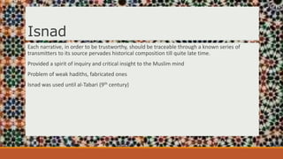 Forms - Muslim Historiography | PPTX