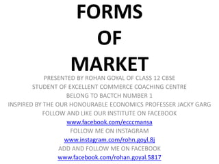 MARKET AND ITS FORMS | PPTX